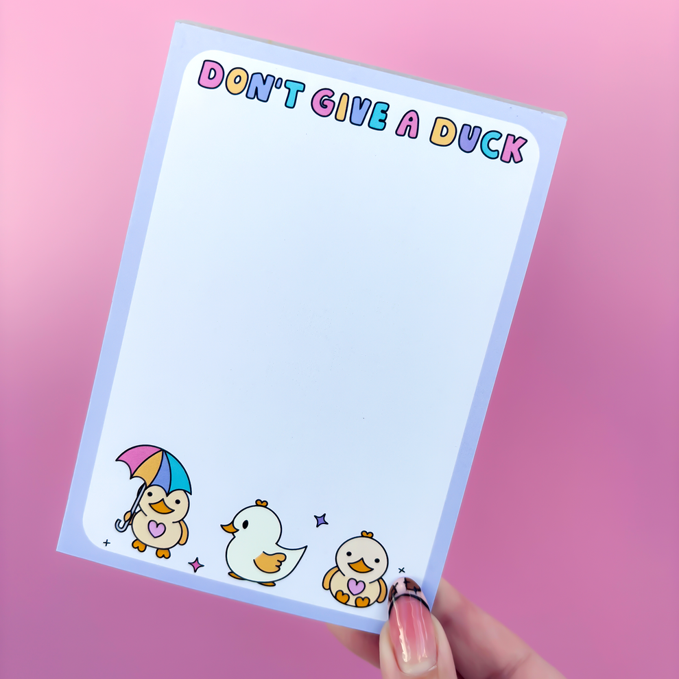 Don't Give A Duck A6 Blank Notepad – DaisyandPixie