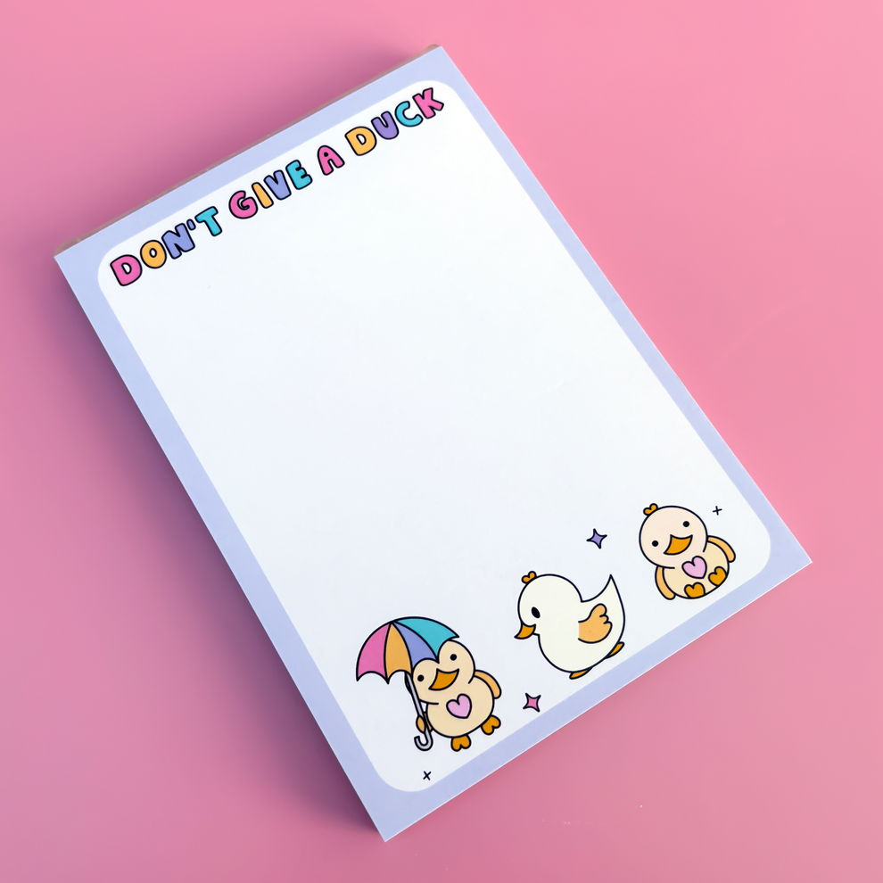 Don't Give A Duck A6 Blank Notepad – DaisyandPixie